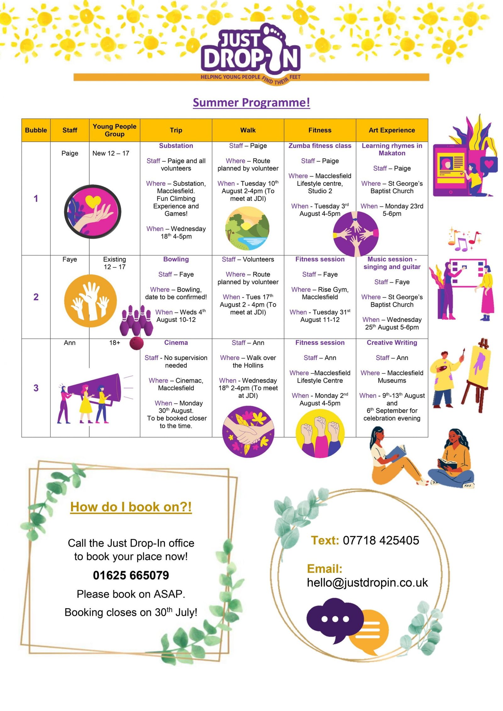 Just Drop In Summer Programme - Space4Autism