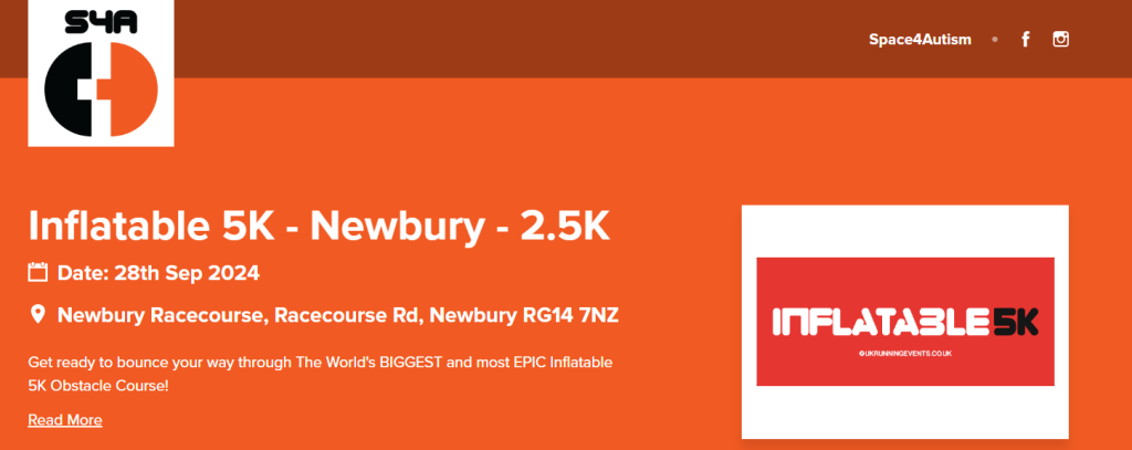 28th September - Inflatable 5K - Newbury - 2.5K - Space4Autism